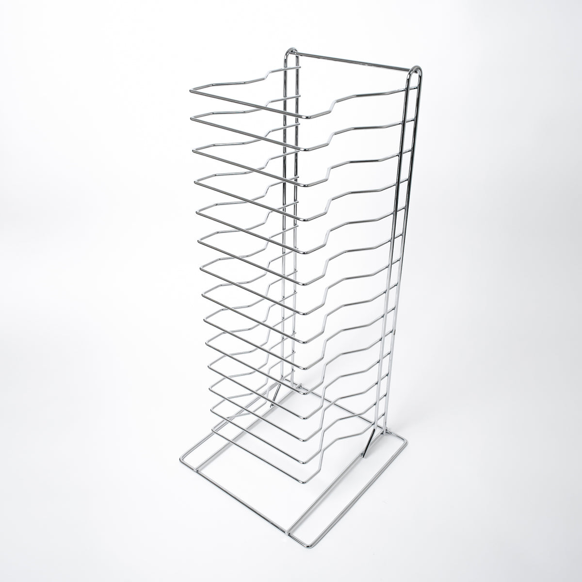 Chrome Plated Pizza Pan Wire Stacking Rack, 15 Slot (1.5" Gap) — Alpha ...
